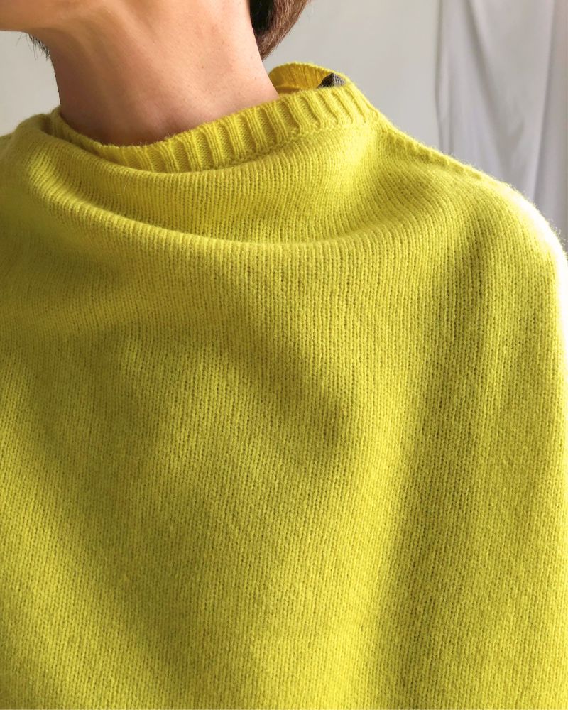 (g) Back Shepherd Knit Cape in Yellow – Miel.jp
