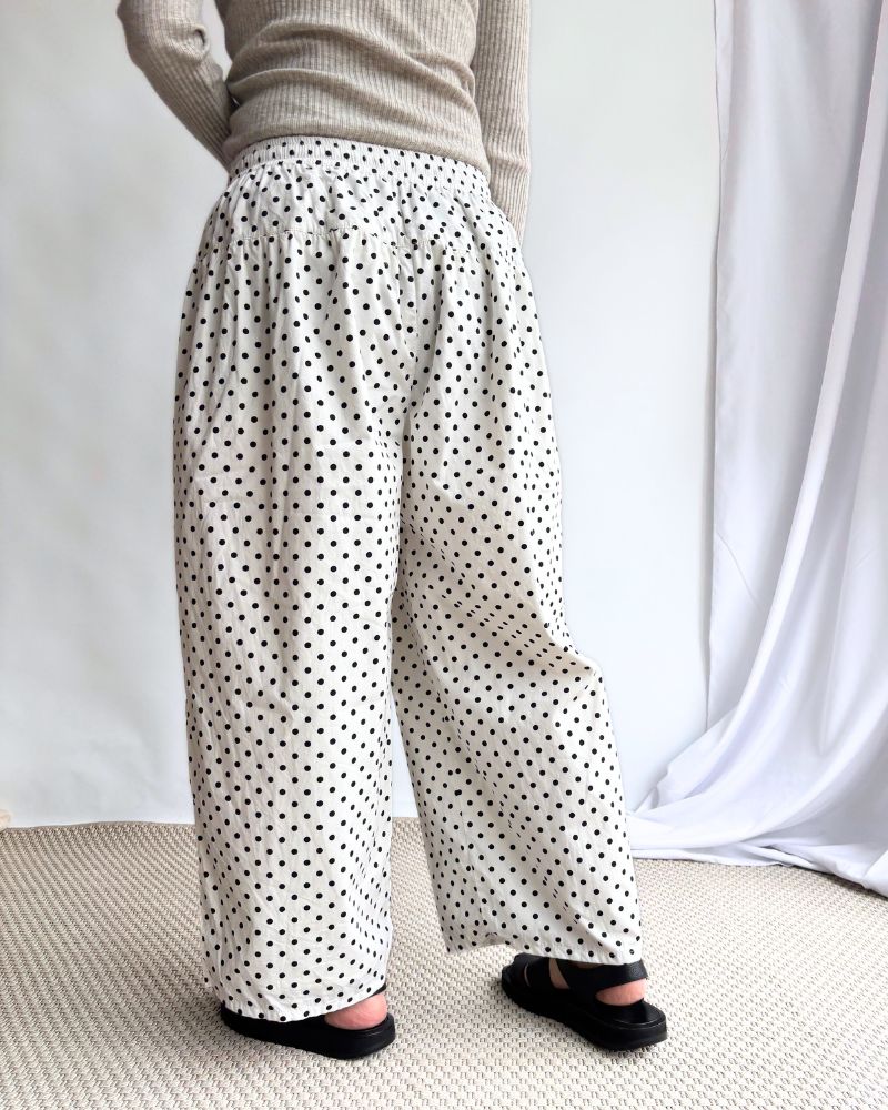 [Pre-order] M/S G1065 POLKA DOT WIDE PANTS (Late May - early June ...